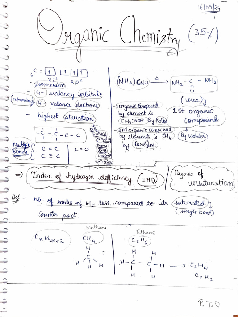 Chemistry Organic Notes | PDF