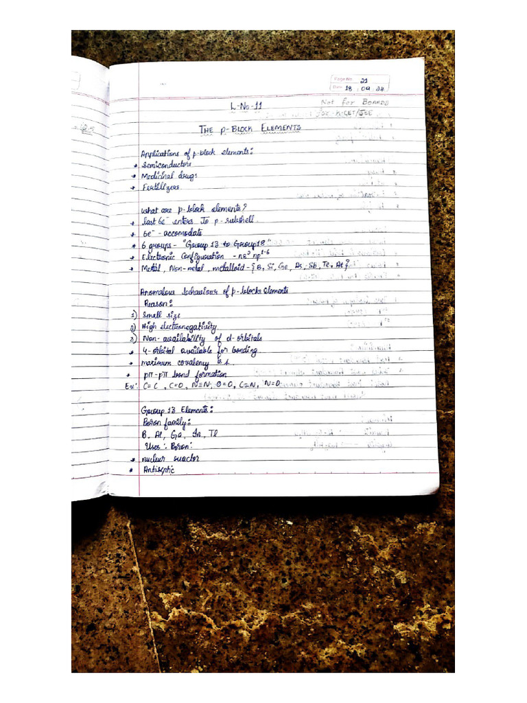P-Block Elements Notes | PDF