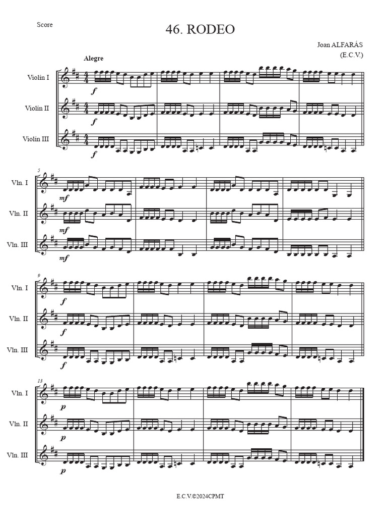 46 RODEO (STRADIVARI1) - Score | PDF