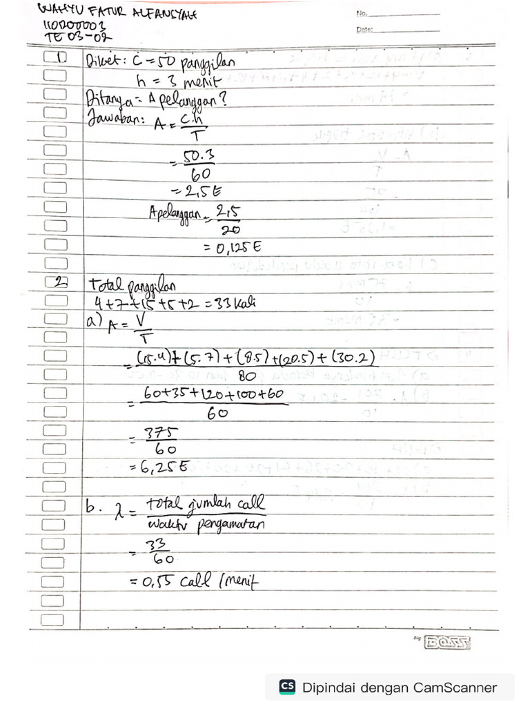 1101200003_Wahyu Fatur Alfansyah_Tugas Sistem Antrian 1 | PDF