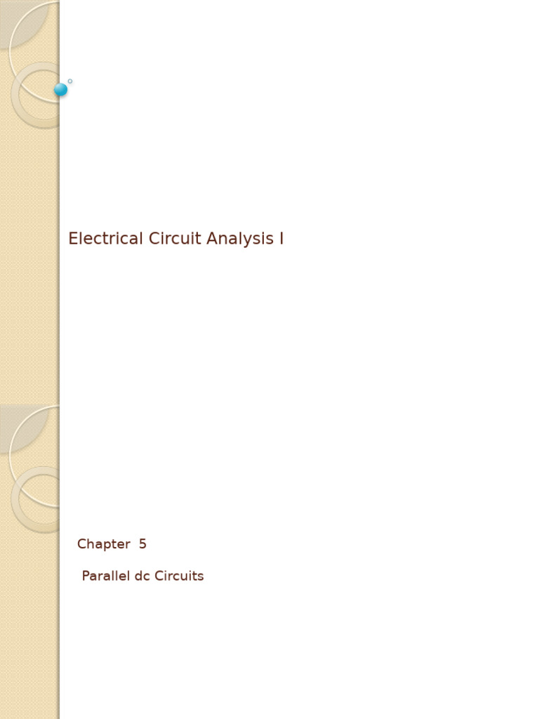 ch 5 Parallel dc Circuits | PDF | Series And Parallel Circuits | Resistor