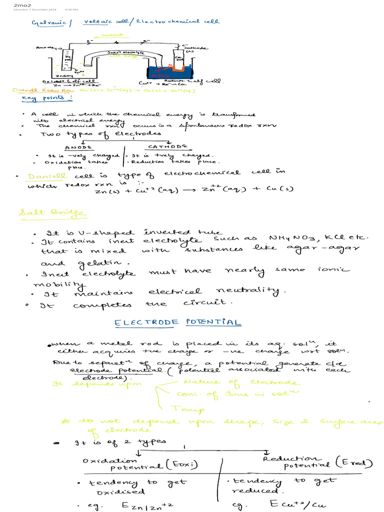 Electrochemical Cell | PDF