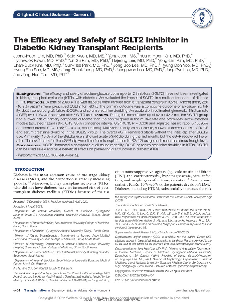 The Efficacy and Safety of Sglt2 Inhibitor in.33 | PDF | Medical ...