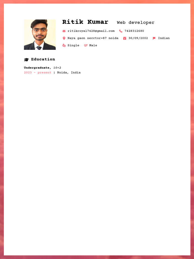 Ritik-Kumar-FlowCV-Resume-20241129 | PDF