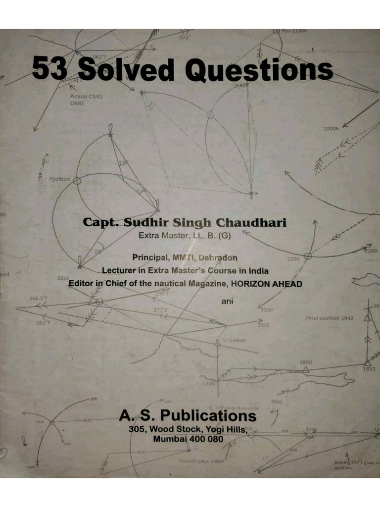 53 Solved Questions Chartwork For Second Mates & Chief Mates ...