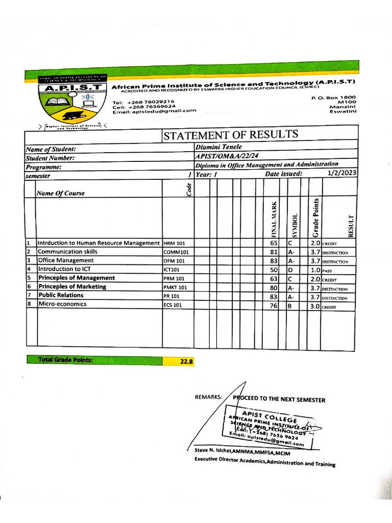 Tenele First Year Results | PDF