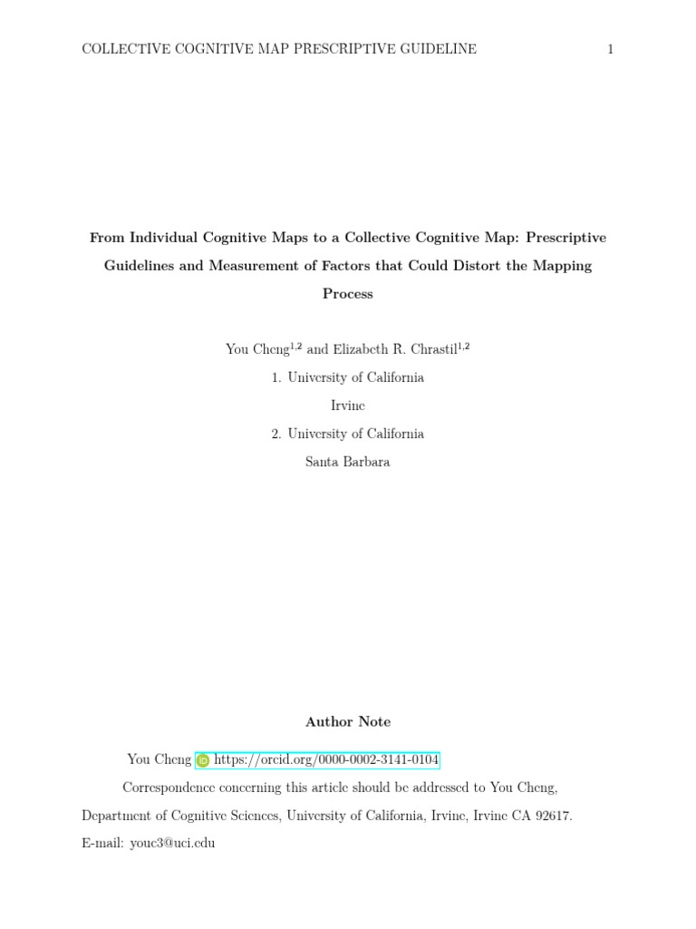 Prescriptive_Guideline__Collective_Cognitive_Map | PDF | Cognitive Science | Psychological Concepts