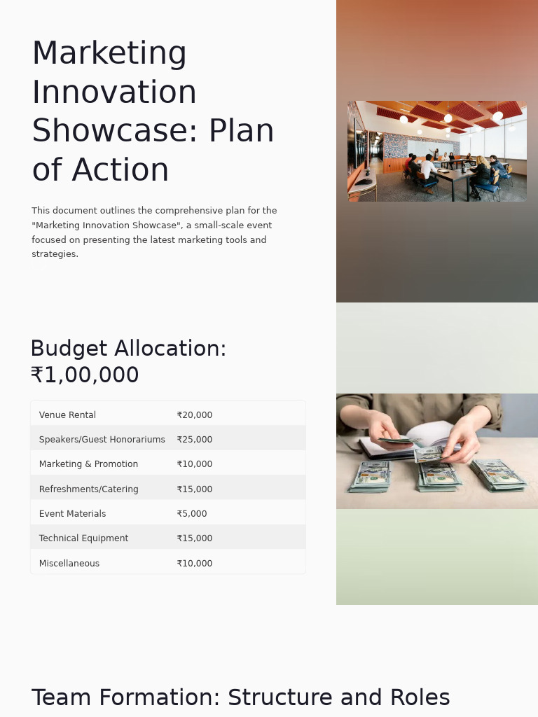 Marketing Innovation Showcase Plan | PDF | Marketing | Social Media