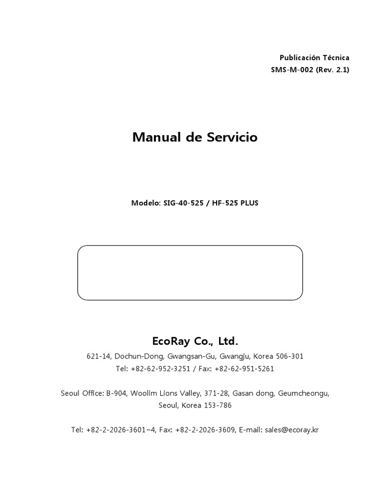 Manual de Servicio HF-525 Plus | PDF | Ingenieria Eléctrica | Generador ...