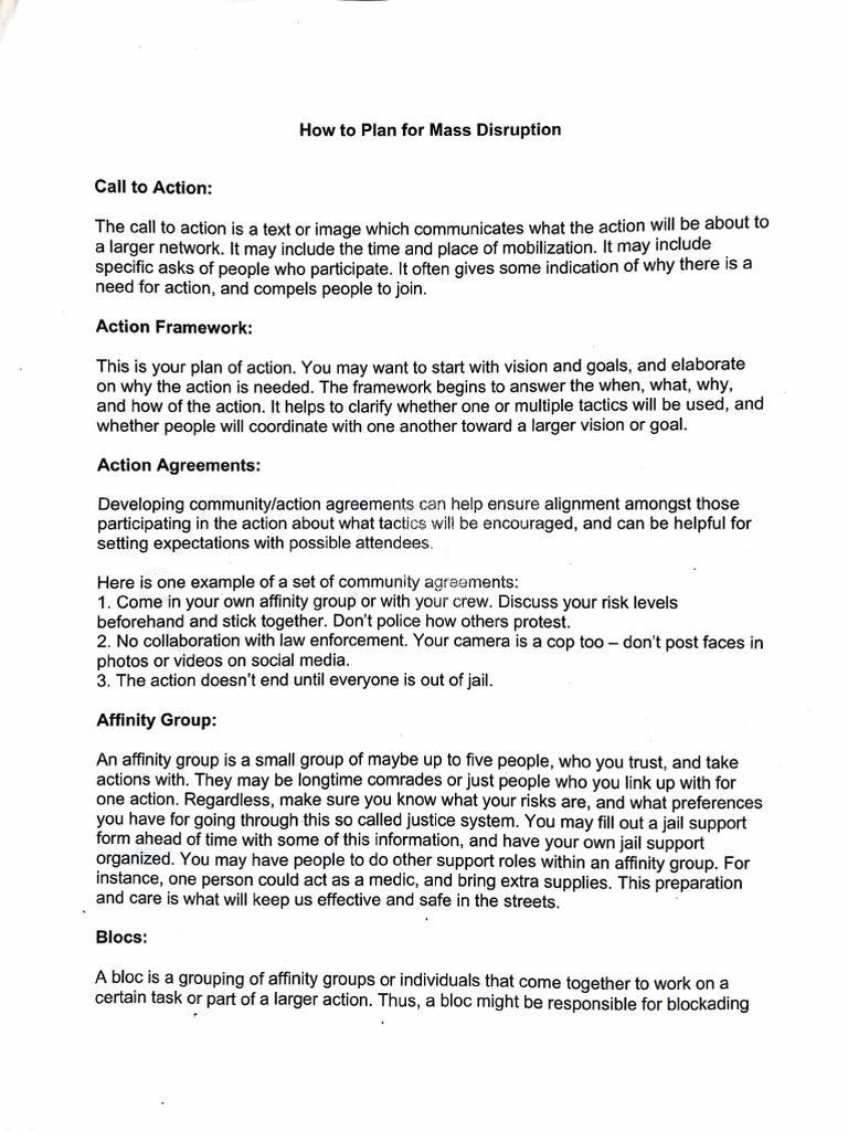 How To Plan For Mass Disruption | PDF | Consensus Decision Making | Police