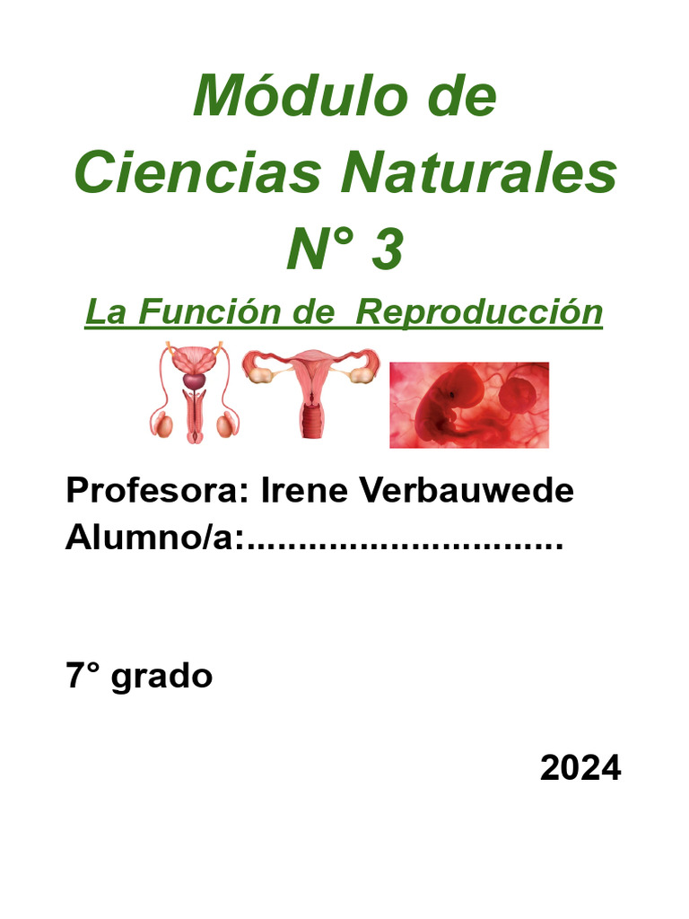 M-dulo de Ciencias Naturales N- 3 Reproducci-n (1) | PDF | Sistema reproductivo | Ciclo menstrual