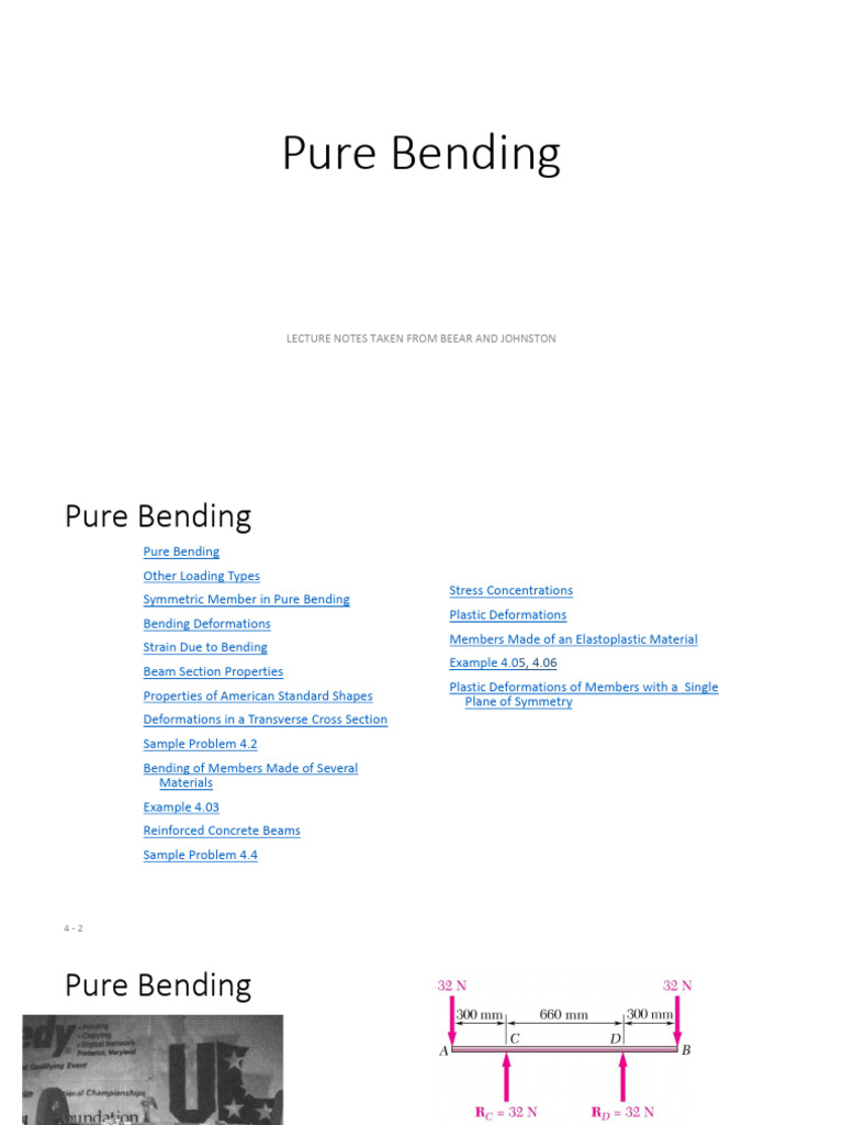 Bending of Beams | PDF | Bending | Stress (Mechanics)