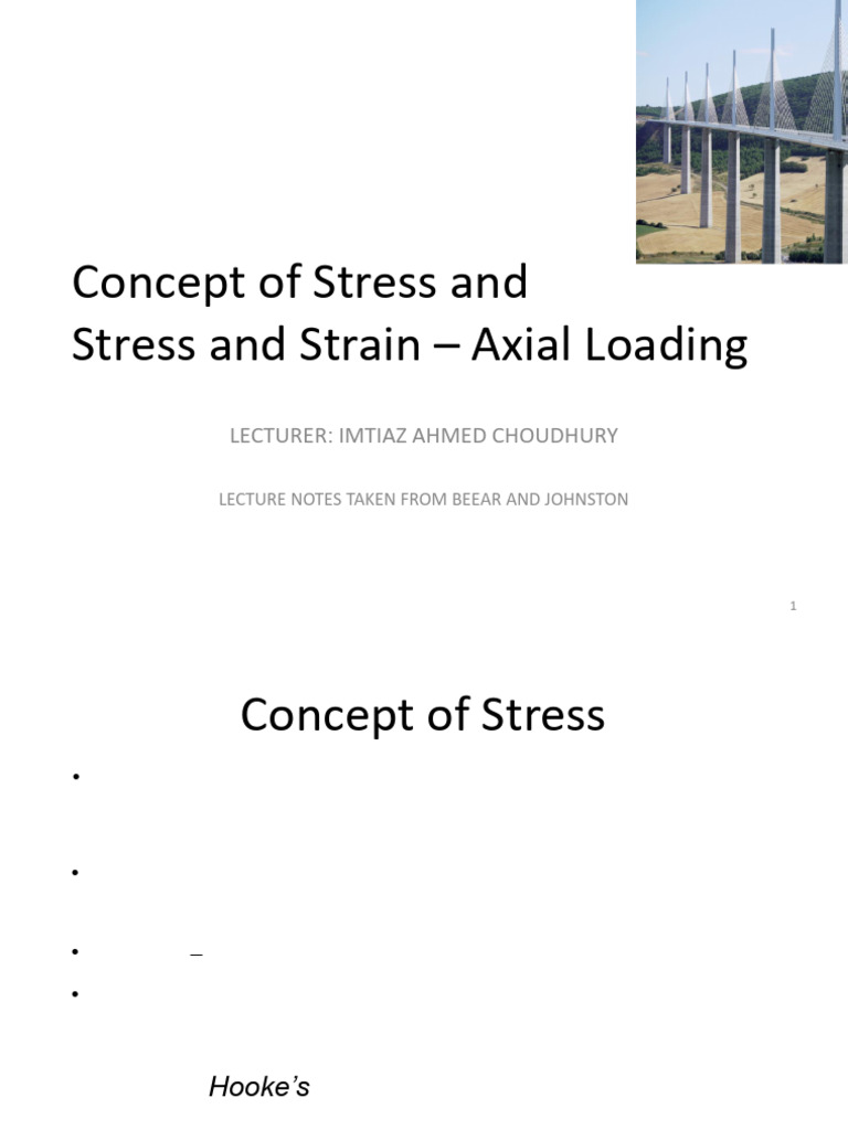 Concept of Stress and Stress and Strain - Axial Loading | PDF ...