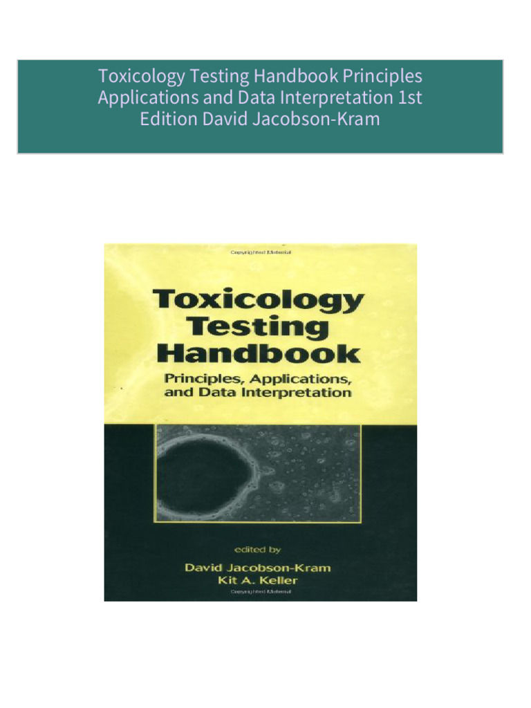 Full download Toxicology Testing Handbook Principles Applications and ... Full download Toxicology Testing Handbook Principles Applications and ...