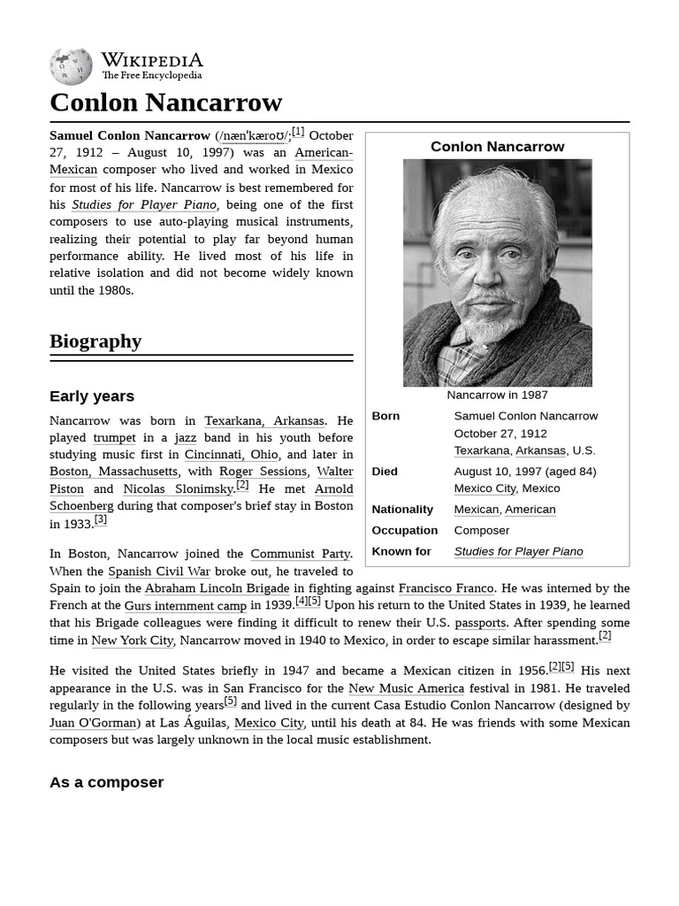 Conlon_Nancarrow | PDF | Musical Compositions | Classical Music