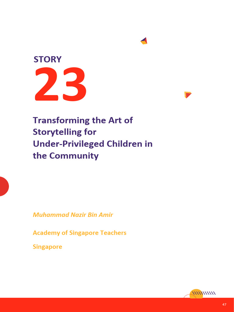 Storytelling Project for Underprivileged Kids | PDF | Preschool ...
