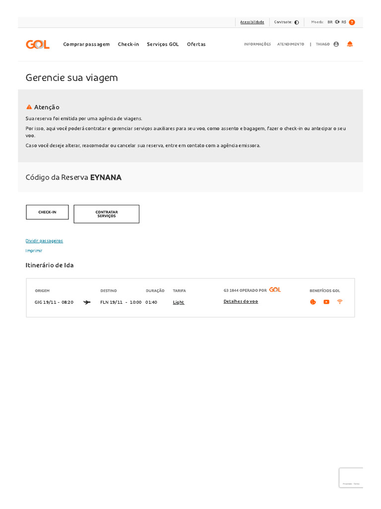VoeGOL _ Histórico de voo | PDF