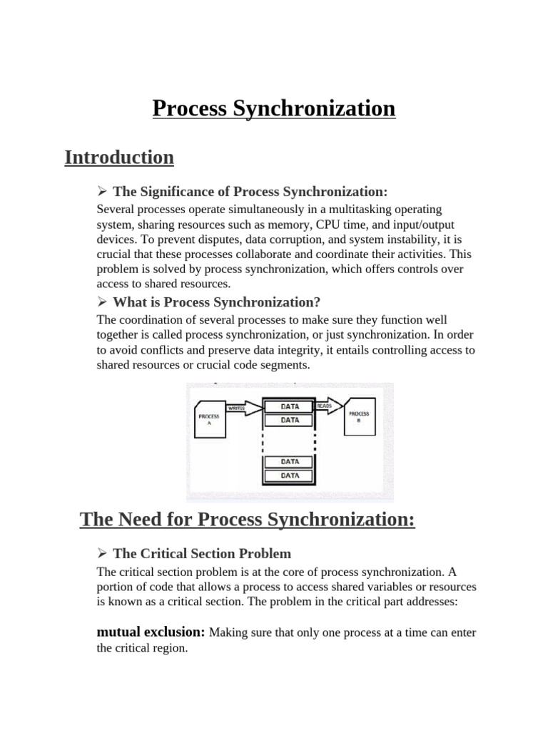 Process Synchronization | PDF | Process (Computing) | Thread (Computing) Process Synchronization | PDF | Process (Computing) | Thread (Computing)
