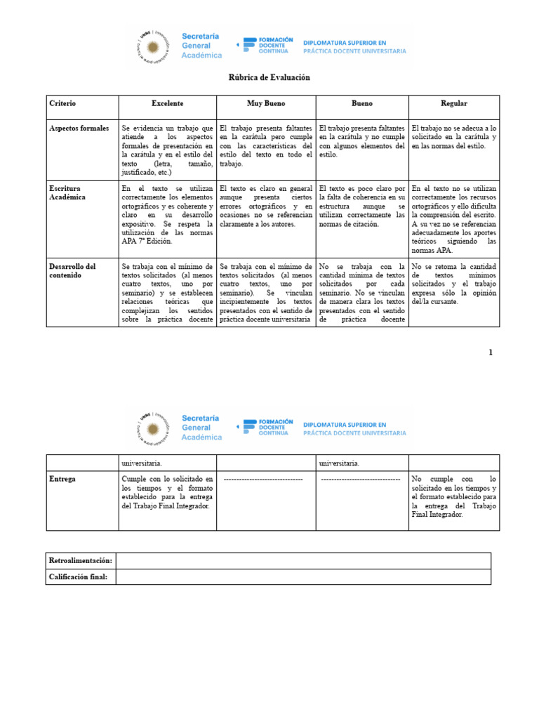 3. Instrumento de Evaluación- Rubrica_.Docx | PDF | Comunicación humana