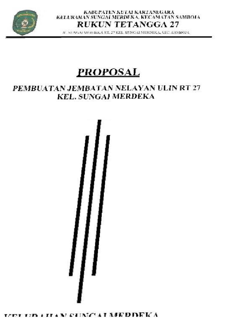 Contoh Proposal Jmbatan RT 01 | PDF