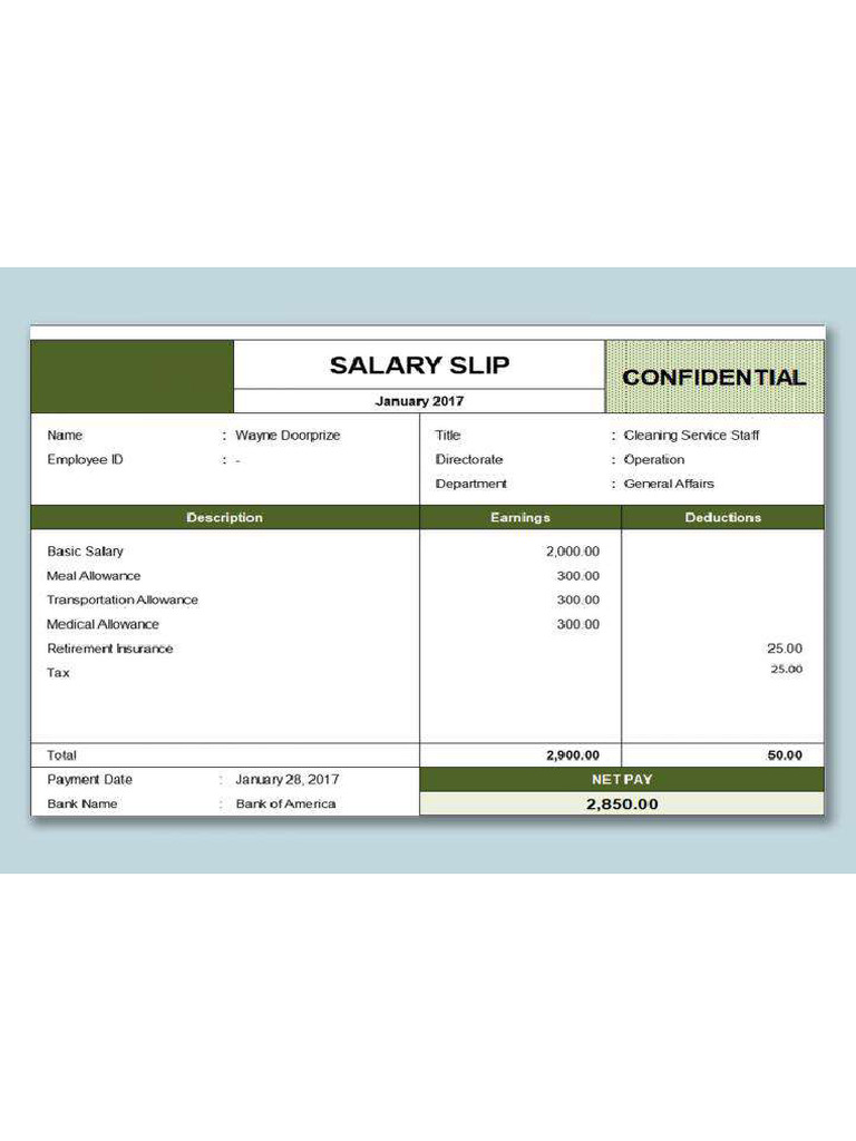 Payslip Format | PDF