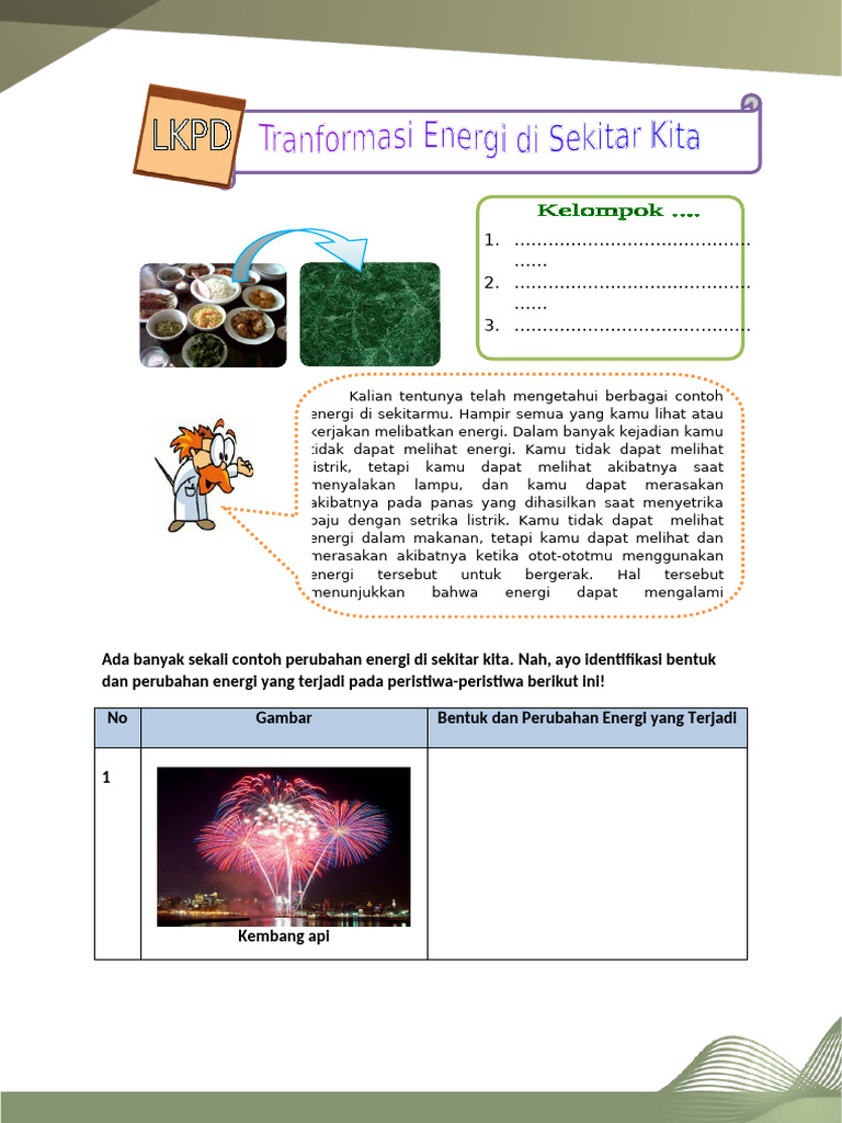 Transformasi Energi dalam Kehidupan Sehari-hari | PDF