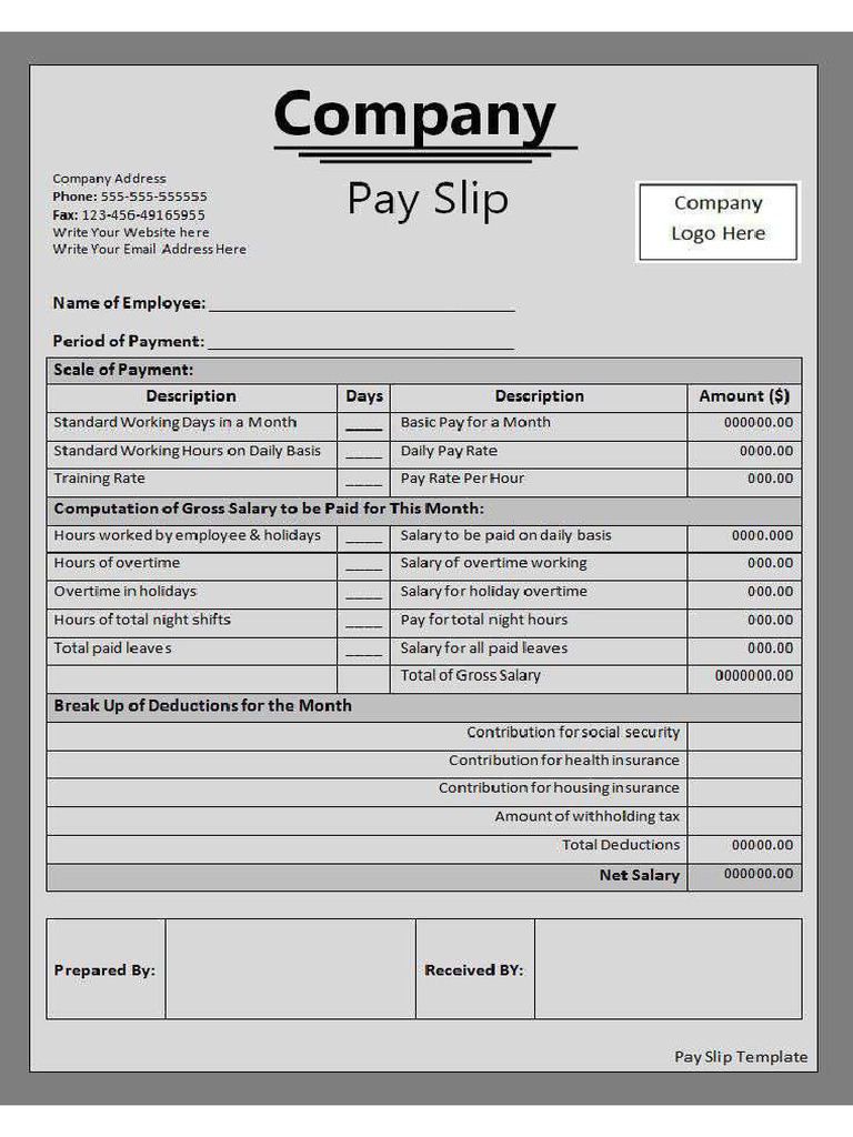 Payslip Format | PDF