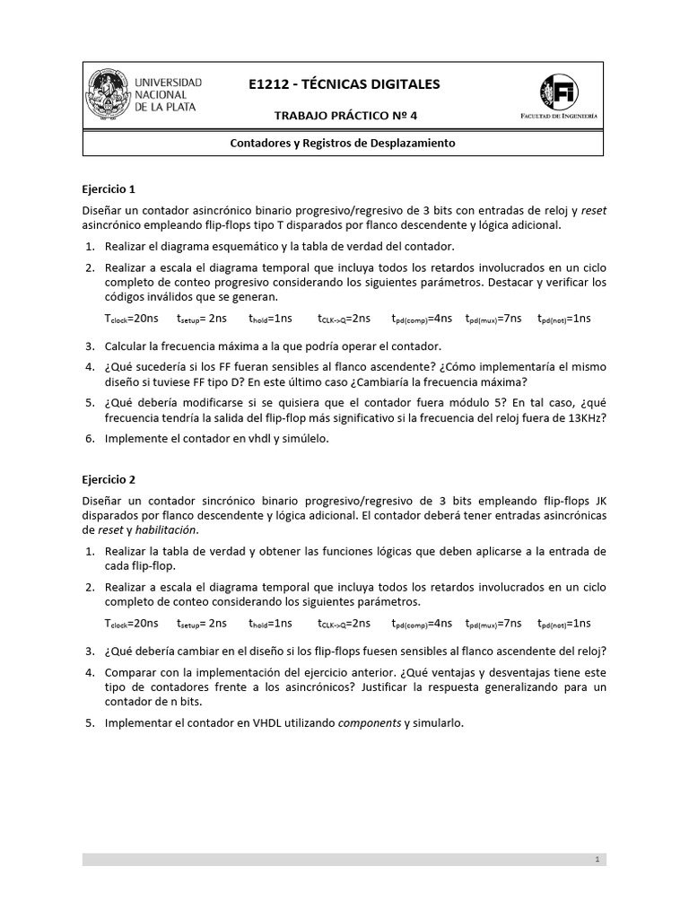 TD 2024 - Práctica Nº 4 | PDF | Vhdl | Ciencias de la Computación