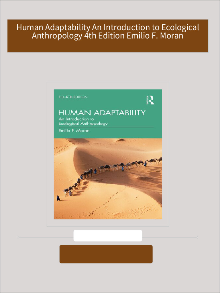 Immediate Download Human Adaptability An Introduction To Ecological ...