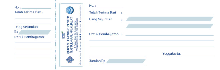 Desain Kwitansi QLC BMM | PDF