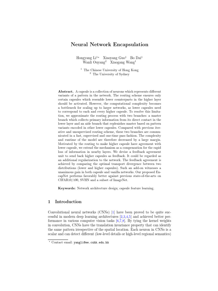 1 - Neural Network Encapsulation | PDF | Artificial Neural Network | Applied Mathematics