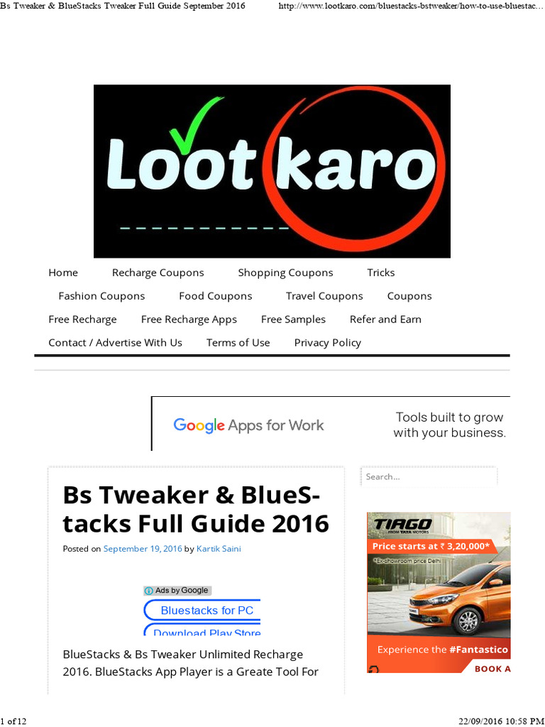 Bs Tweaker & BlueStacks Tweaker Full Guide | PDF | Google Play | Mobile App