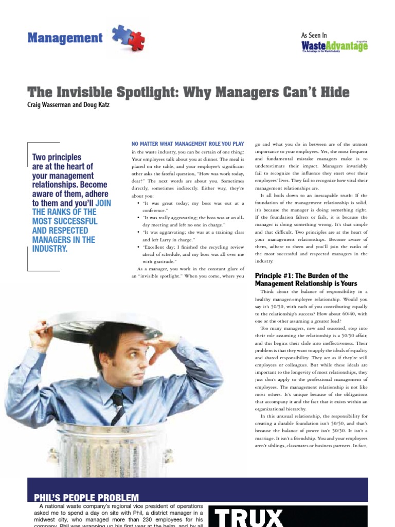 Invisible Manager | PDF | Employment | Behavioural Sciences