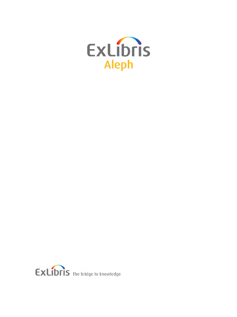 Aleph 20 Syslib Guide - Cataloging | PDF | Computing