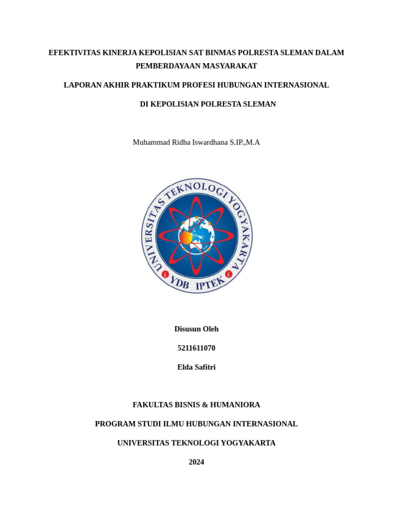 Laporan Magang Elda Bismillah Acc (1) | PDF