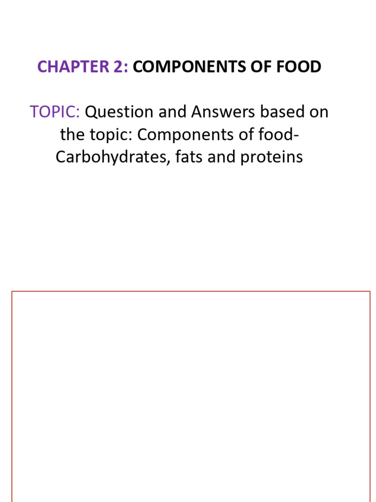 Q-Ans Based On Carbohydrates, Fats and Proteins | PDF