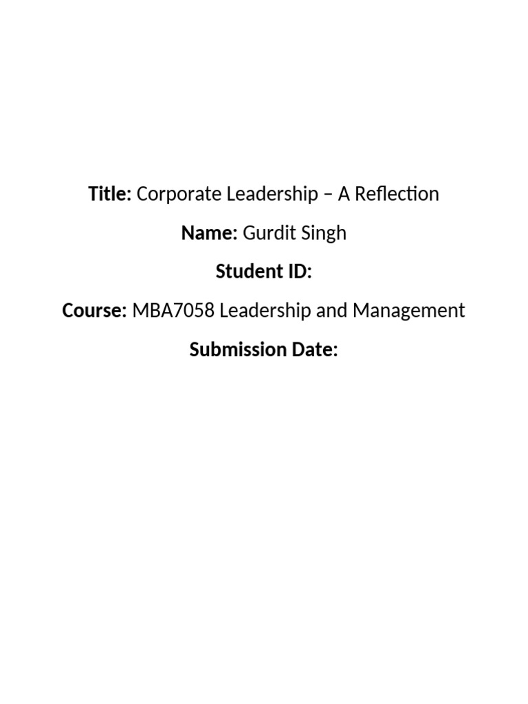 MBA (1) | PDF | Leadership | Layoff