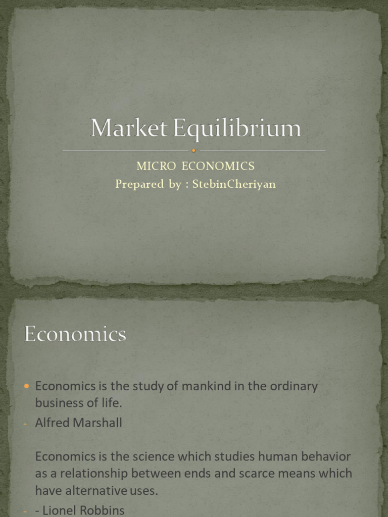 Market Equilibrium 111 | PDF | Demand | Economic Equilibrium