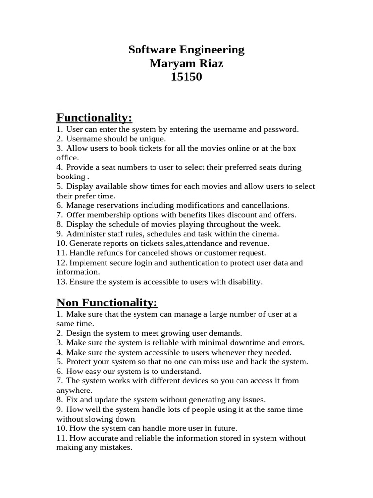 Software Engineering - Docx 1. | PDF