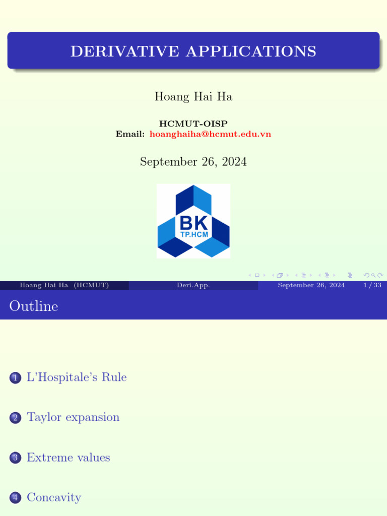 Derivative Applications in Calculus | PDF | Real Analysis | Mathematics