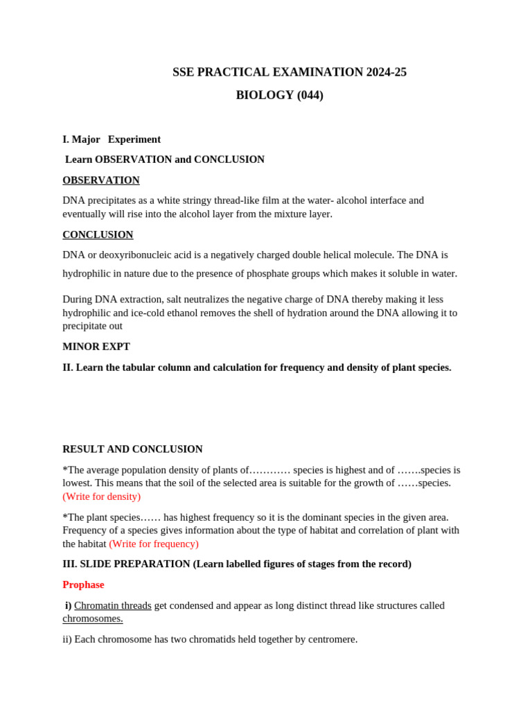 CSK W SSE PRACTICAL EXAMINIANTION | PDF | Flowers | Ovary