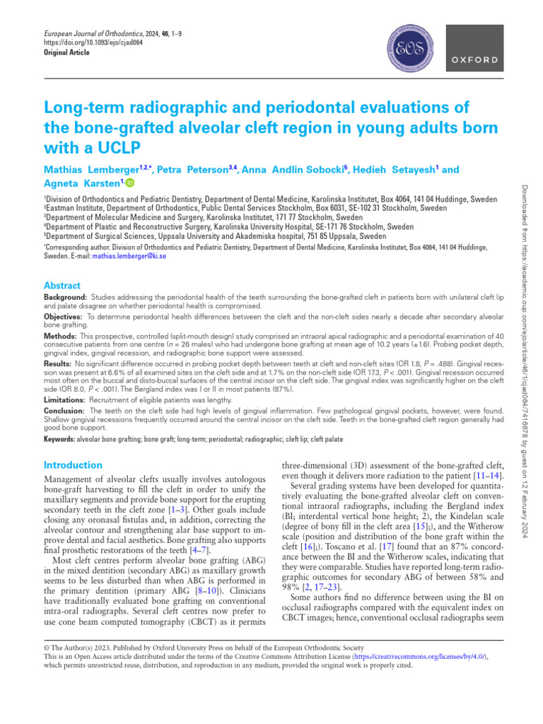 Long-term radiographic and periodontal evaluations of the bone-grafted ...