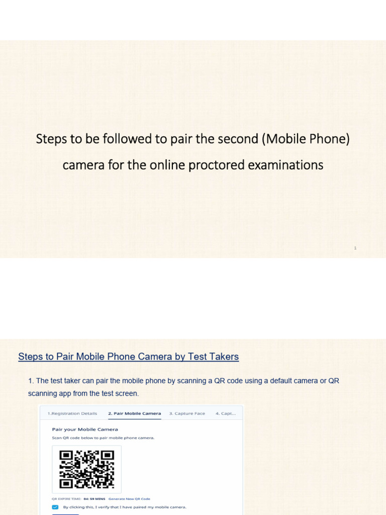 Steps To Pair Mobile Phone Camera | PDF