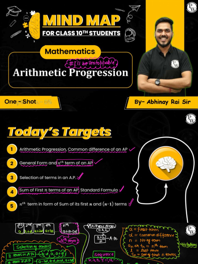Arithmetic Progression Class Notes | PDF