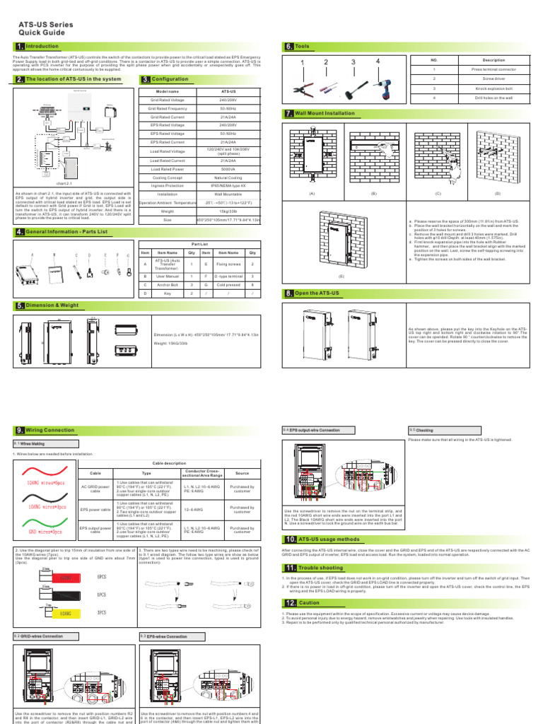 ATS-US Quick Guide (1) (1) | PDF | Power Inverter | Electrical Grid