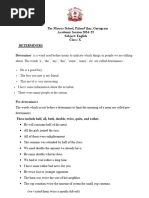 Determiners Class 10 WORKSHEET | PDF | Home & Garden