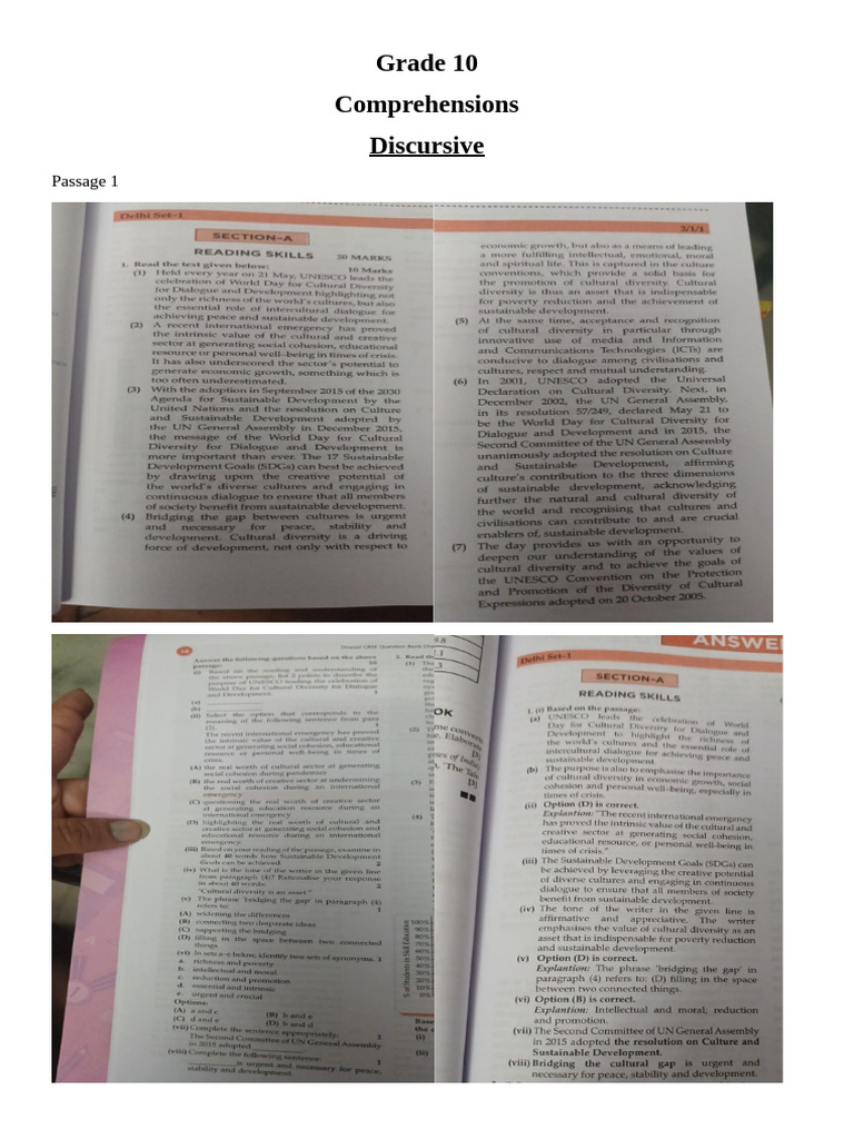 Grade 10.comprehension - Disc | PDF