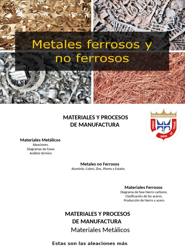 Procesos de Manufactura Materiales Mealicos y No Metalicos | PDF | Acero | Aleación