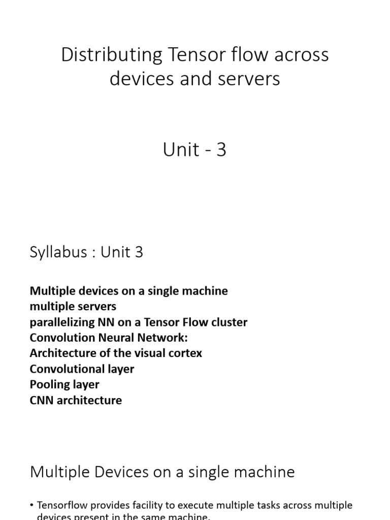Distributing TensorFlow for Neural Networks | PDF | Visual Cortex | Graphics Processing Unit