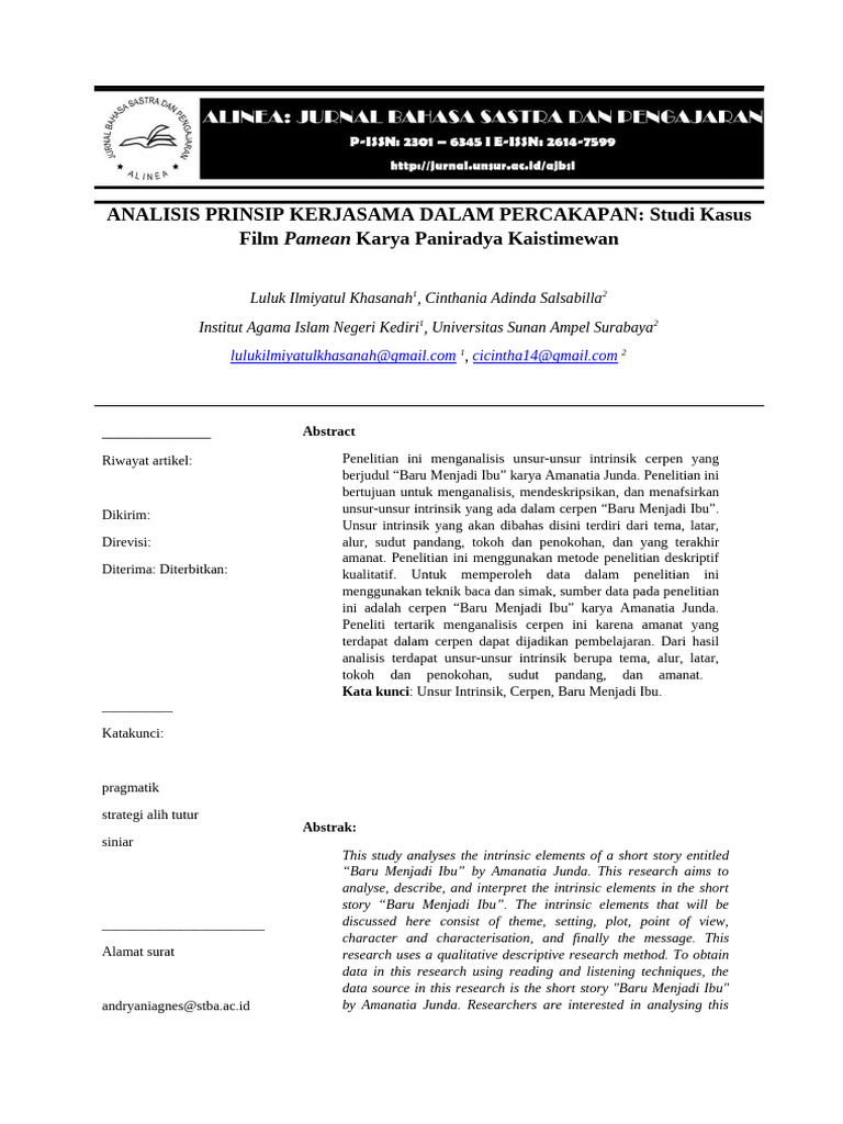 Template Artikel Awk | PDF